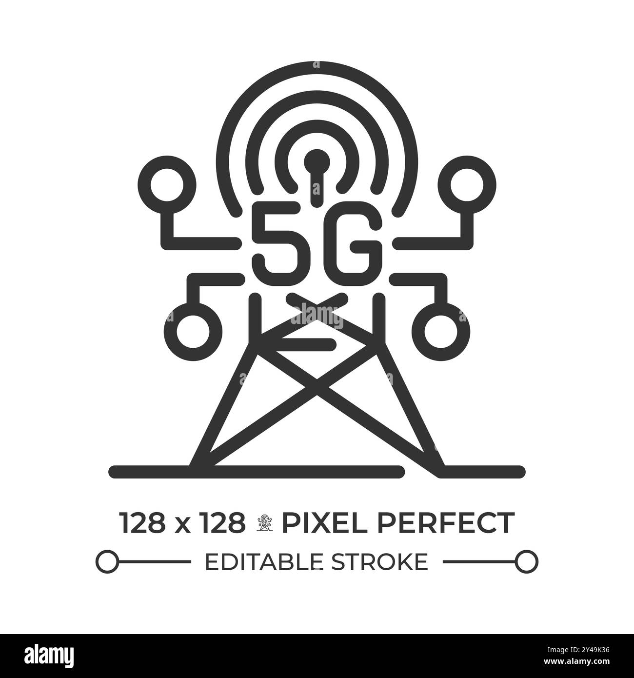 5G connectivity pixel perfect linear icon Stock Vector Image & Art - Alamy