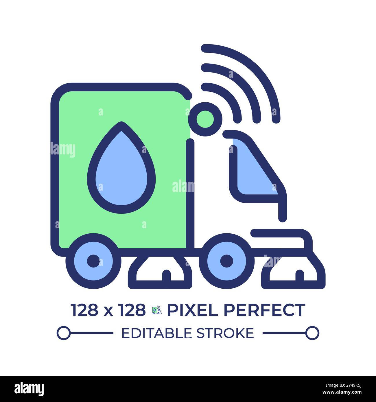 Street sweeper pixel perfect RGB color icon Stock Vector Image & Art - Alamy