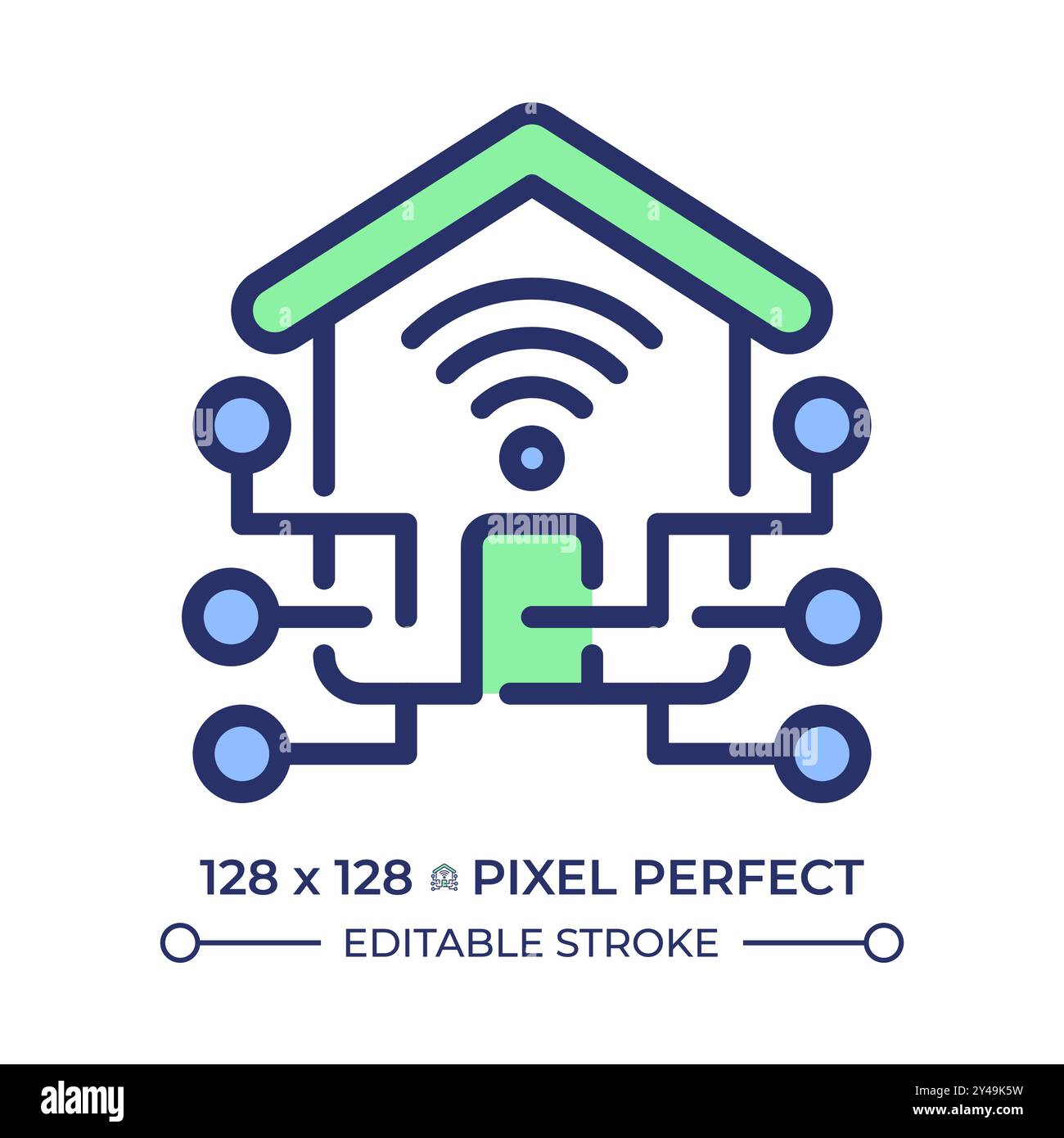 Smart home signal logo Stock Vector Images - Alamy