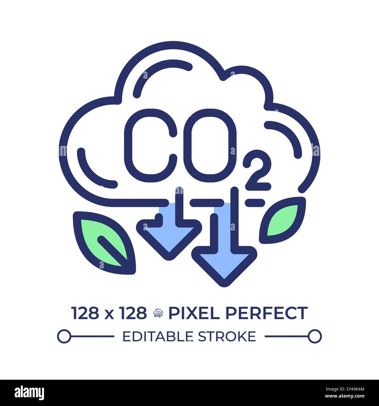 CO2 emissions pixel perfect RGB color icon Stock Vector Image & Art - Alamy