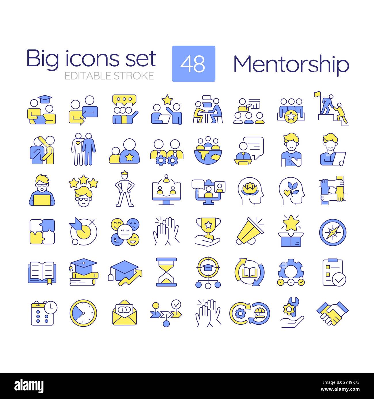 Mentorship RGB color icons set Stock Vector Image & Art - Alamy