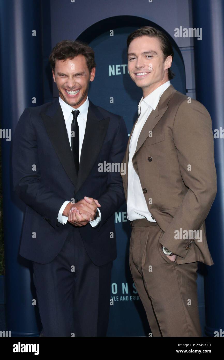 Los Angeles, USA. 16, September, 2024. Pictured left to right, Cooper ...