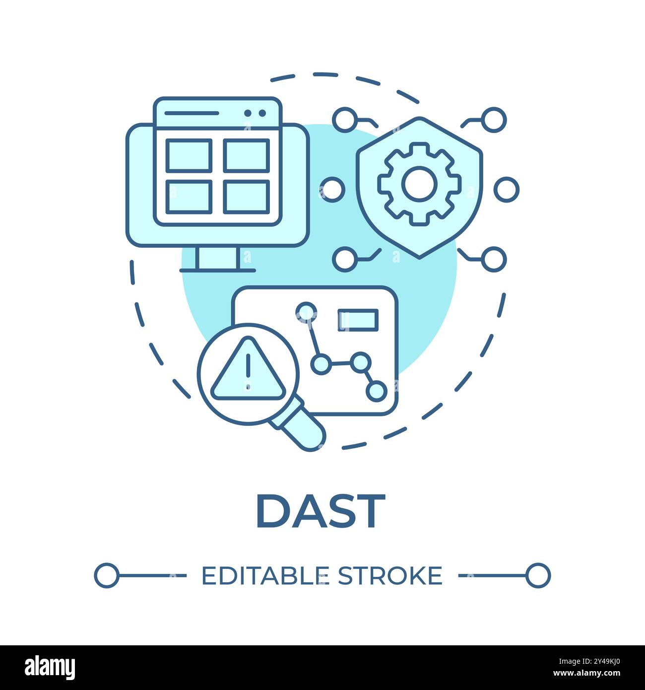 Dast Soft Blue Concept Icon Stock Vector Image And Art Alamy