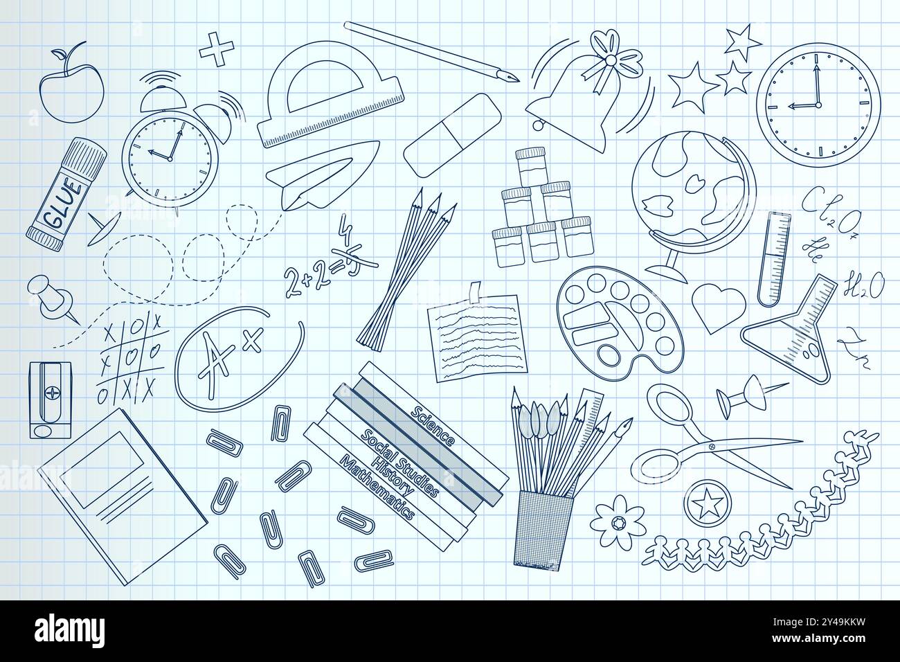 Globe on books Stock Vector Images - Alamy