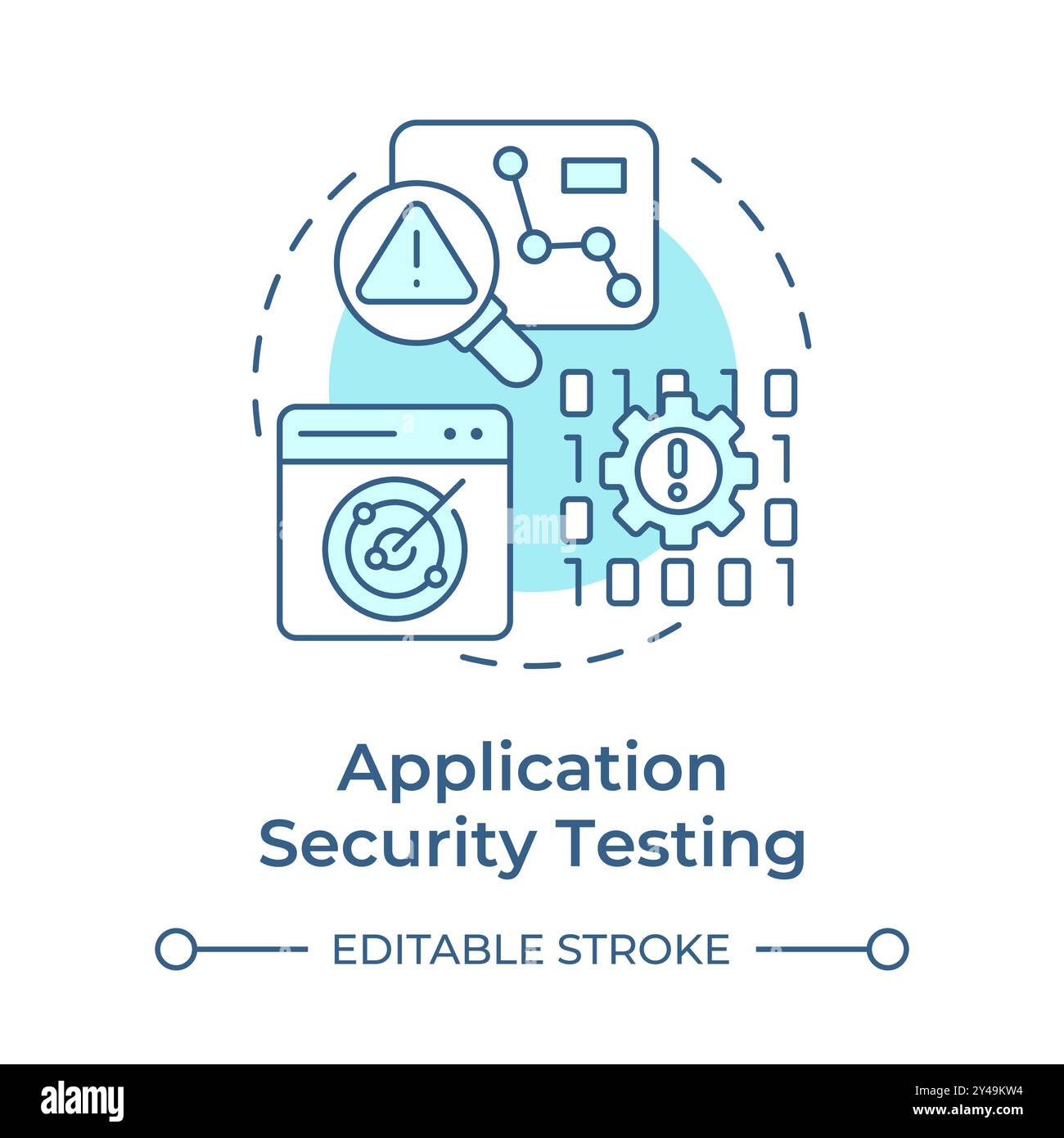 Application Security Testing Soft Blue Concept Icon Stock Vector Image And Art Alamy