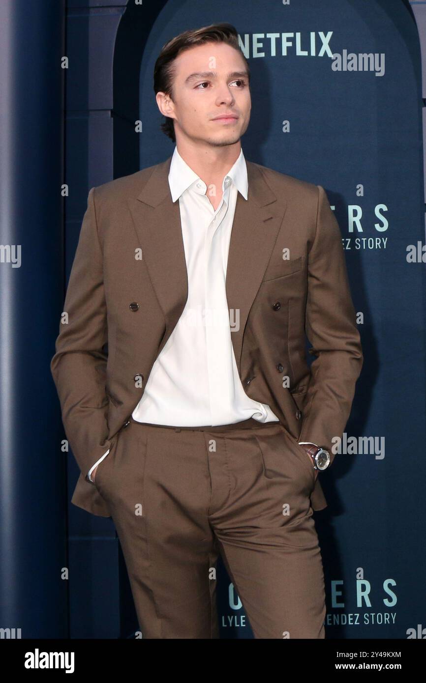 Los Angeles, USA. 16, September, 2024. Pictured left to right, Nicholas ...