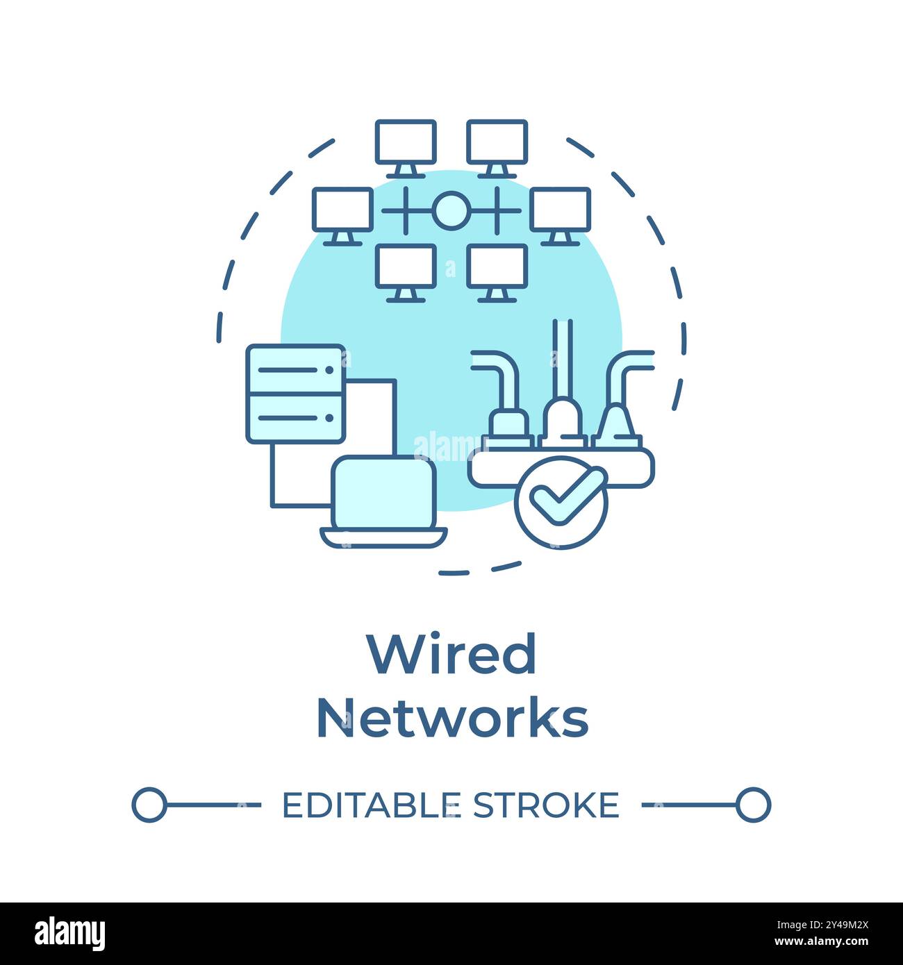 Wired networks soft blue concept icon Stock Vector Image & Art - Alamy