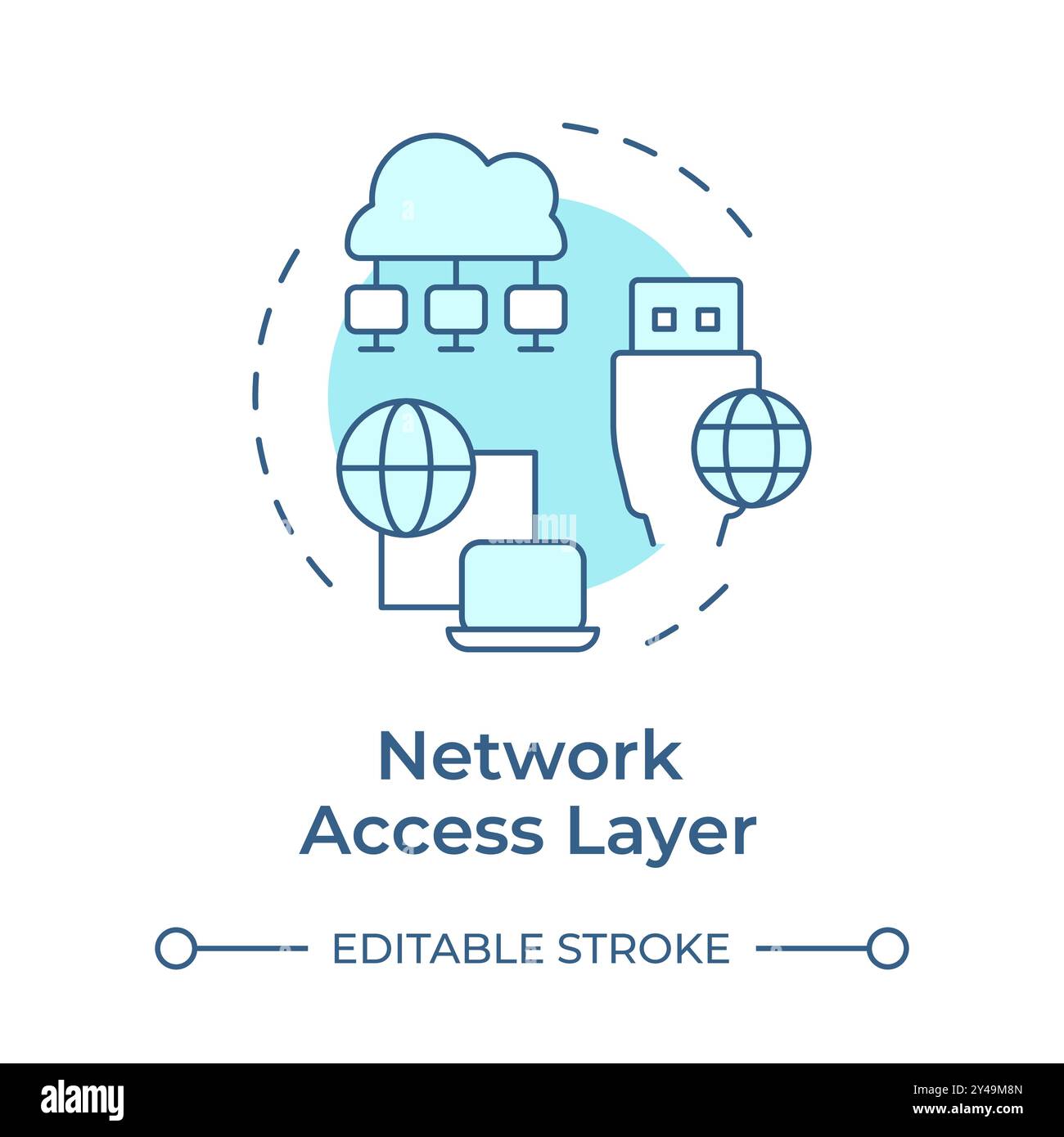 Network access layer soft blue concept icon Stock Vector Image & Art - Alamy