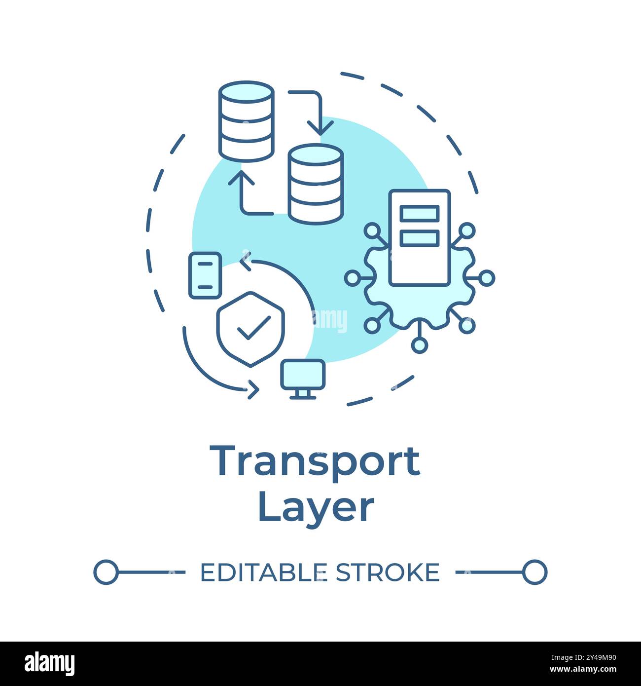 Transport layer soft blue concept icon Stock Vector Image & Art - Alamy
