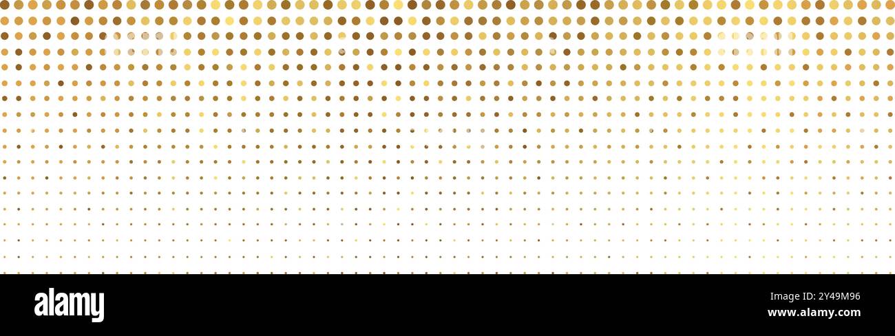 Festive Gold Fading Halftone Dots Wide Pattern Texture Background Stock ...