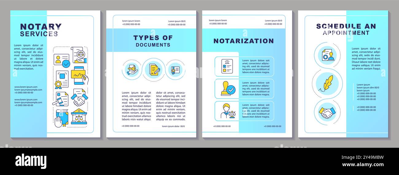 Notary services brochure template Stock Vector Image & Art - Alamy
