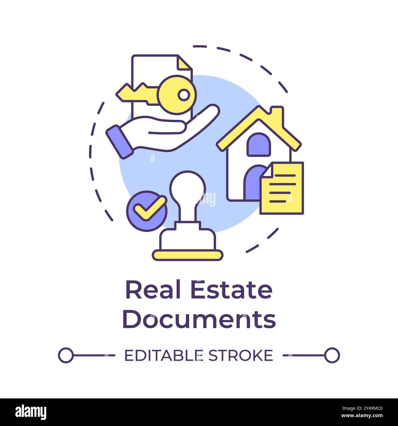 Real estate documents multi color concept icon Stock Vector Image & Art ... Real estate documents multi color concept icon Stock Vector Image & Art ...
