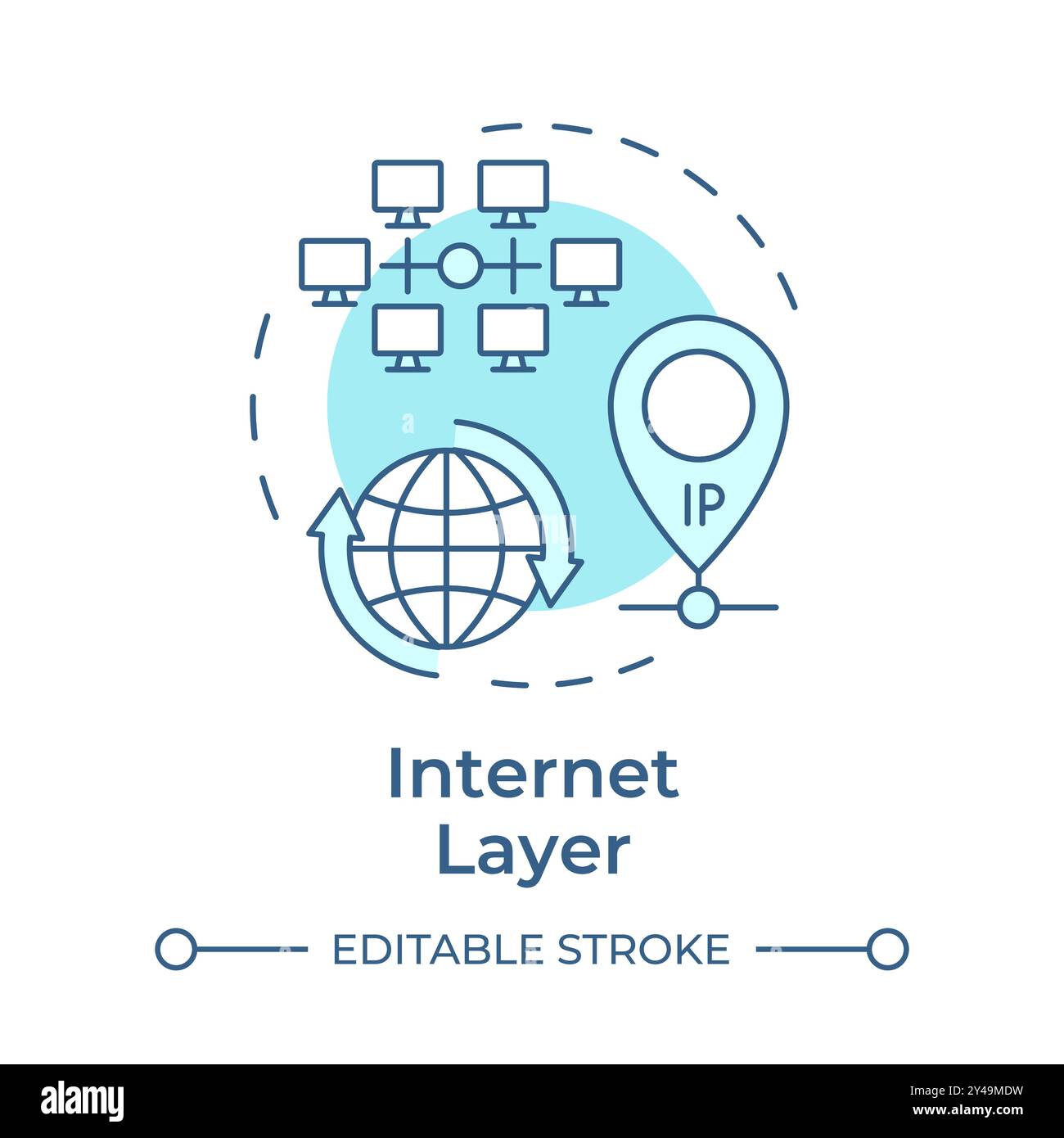 Internet layer soft blue concept icon Stock Vector Image & Art - Alamy