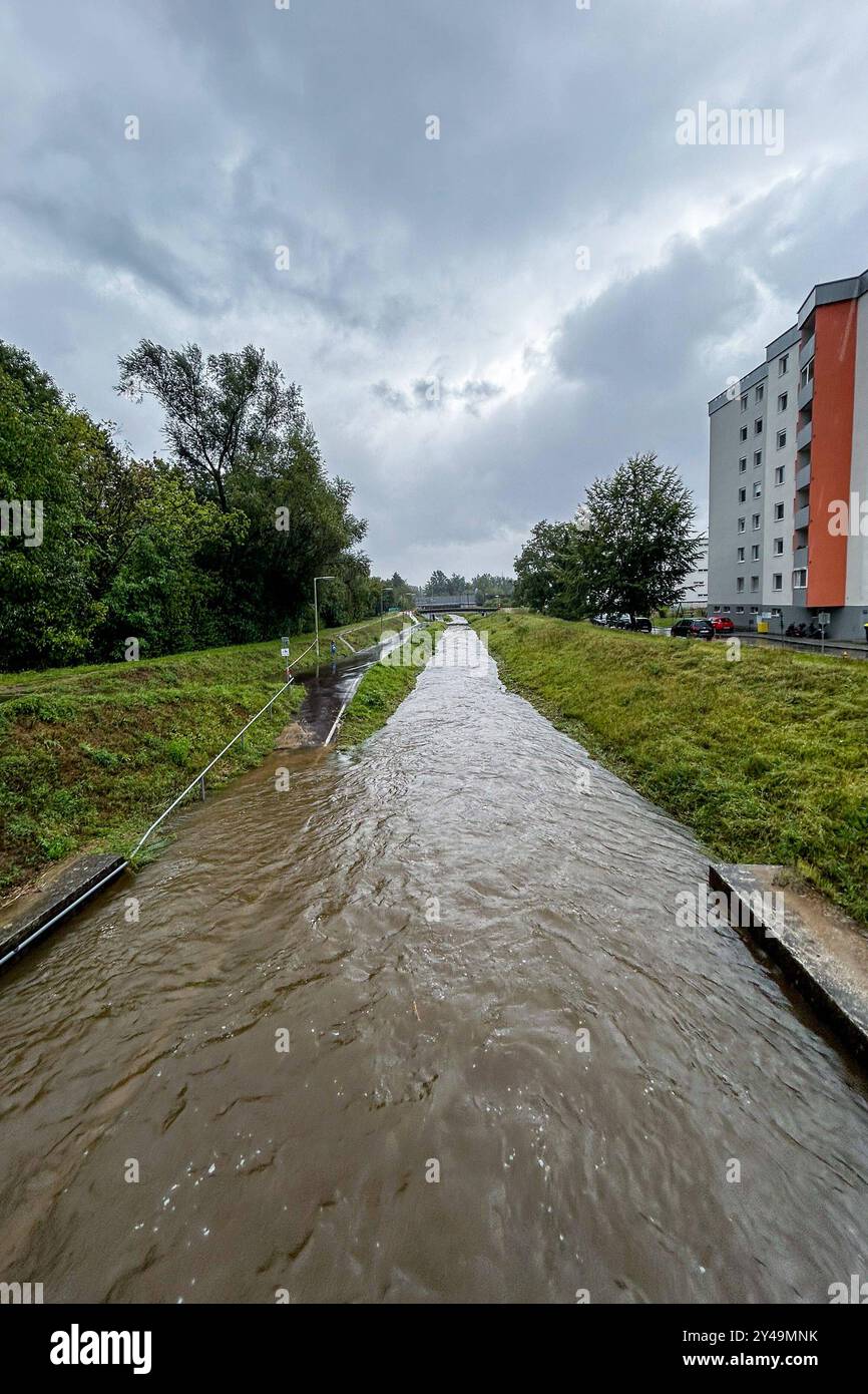 Linz, Urfahr, Hochwasser 17.09.2024, Linz, AUT, Urfahr, Hochwasser, im ...