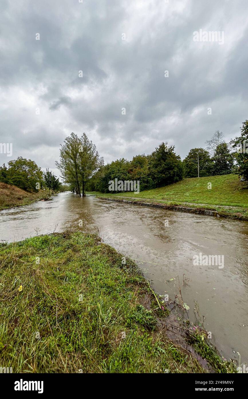 Linz, Urfahr, Hochwasser 17.09.2024, Linz, AUT, Urfahr, Hochwasser, im ...