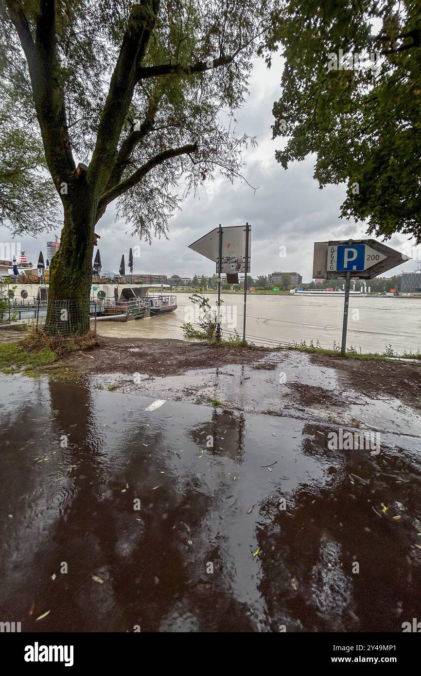 Linz, Urfahr, Hochwasser 17.09.2024, Linz, AUT, Urfahr, Hochwasser, im ...