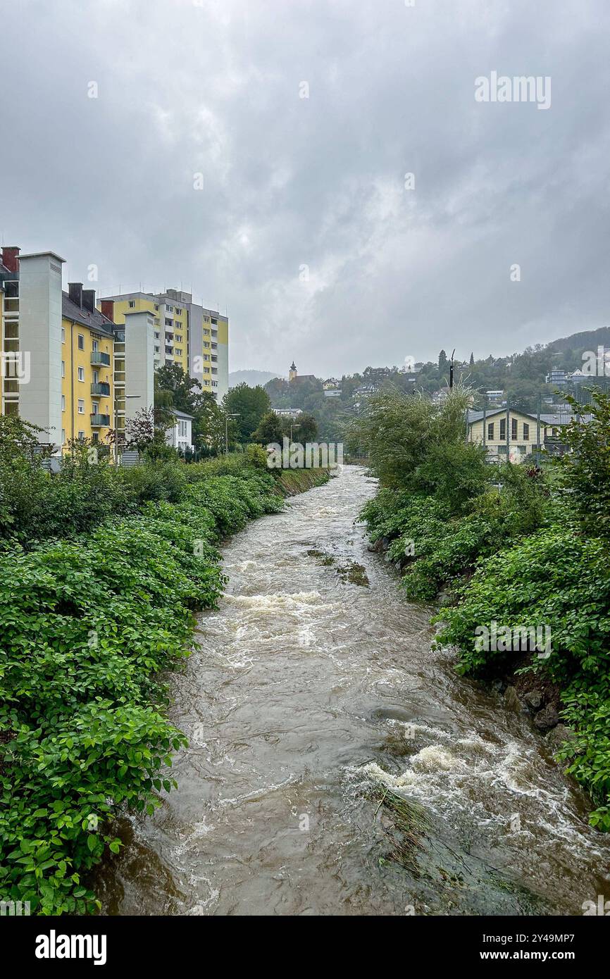 Linz, Urfahr, Hochwasser 17.09.2024, Linz, AUT, Urfahr, Hochwasser, im ...