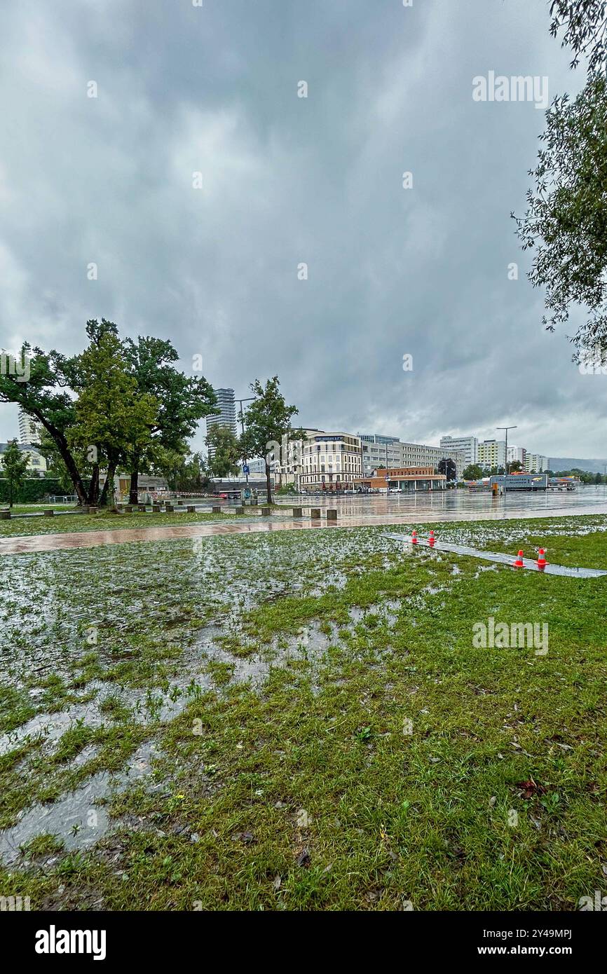 Linz, Urfahr, Hochwasser 17.09.2024, Linz, AUT, Urfahr, Hochwasser, im ...