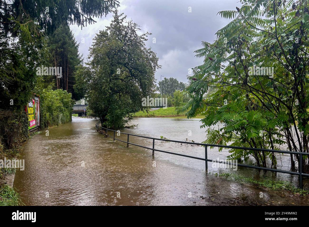 Linz, Urfahr, Hochwasser 17.09.2024, Linz, AUT, Urfahr, Hochwasser, im ...