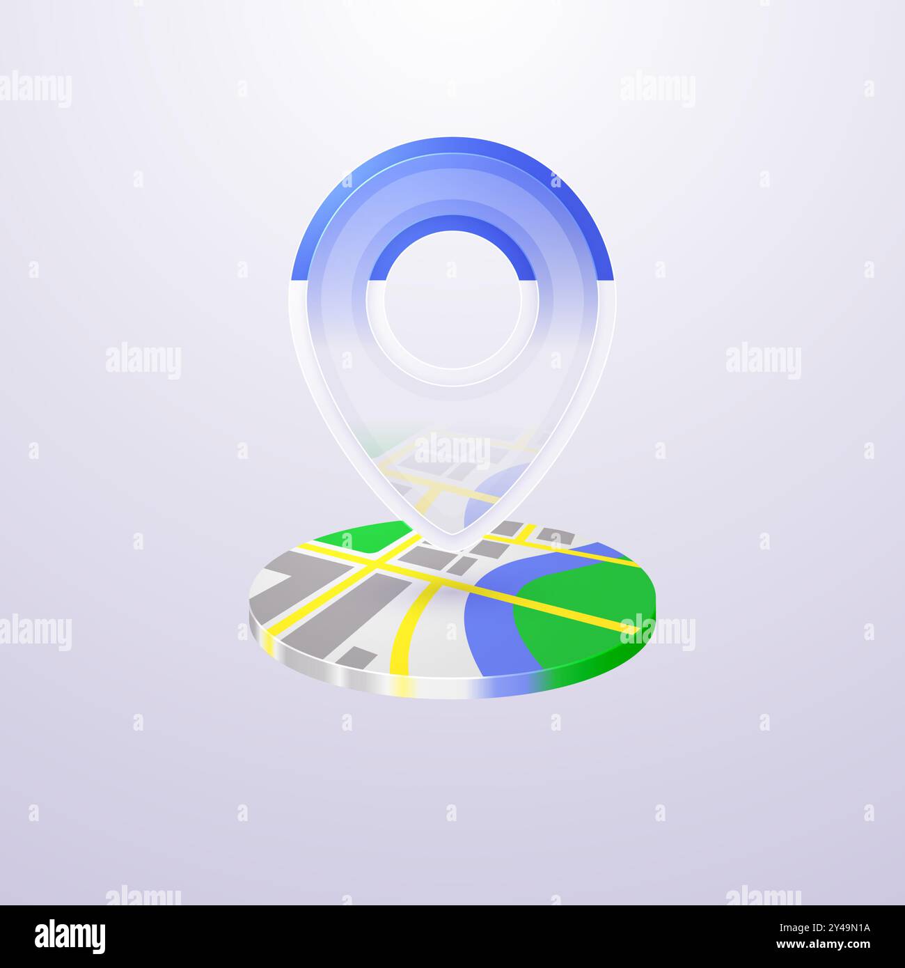 Navigation pin over map. Vector illustration Stock Vector Image & Art ...