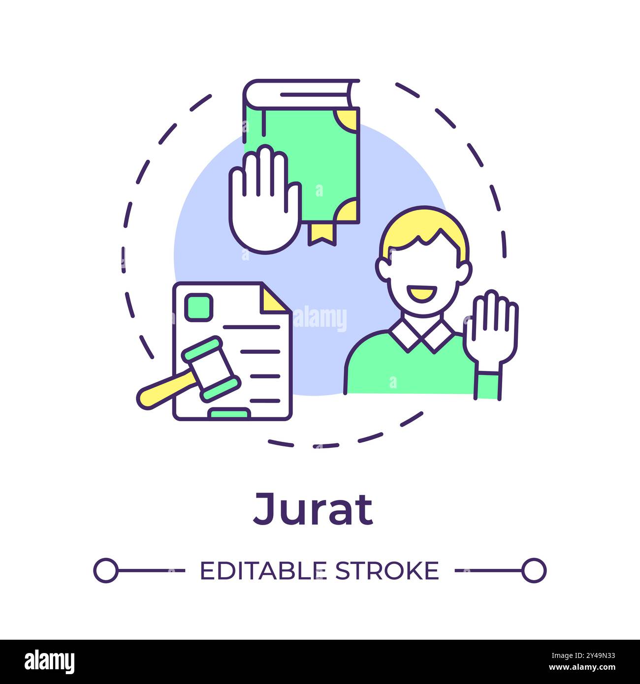 Jurat multi color concept icon Stock Vector Image & Art - Alamy