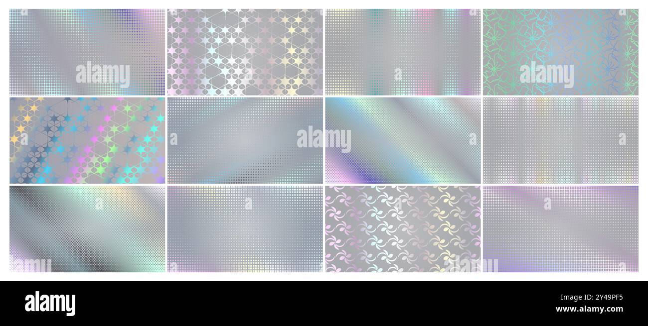 Hologram Pattern Background Collection Set Stock Vector Image & Art - Alamy