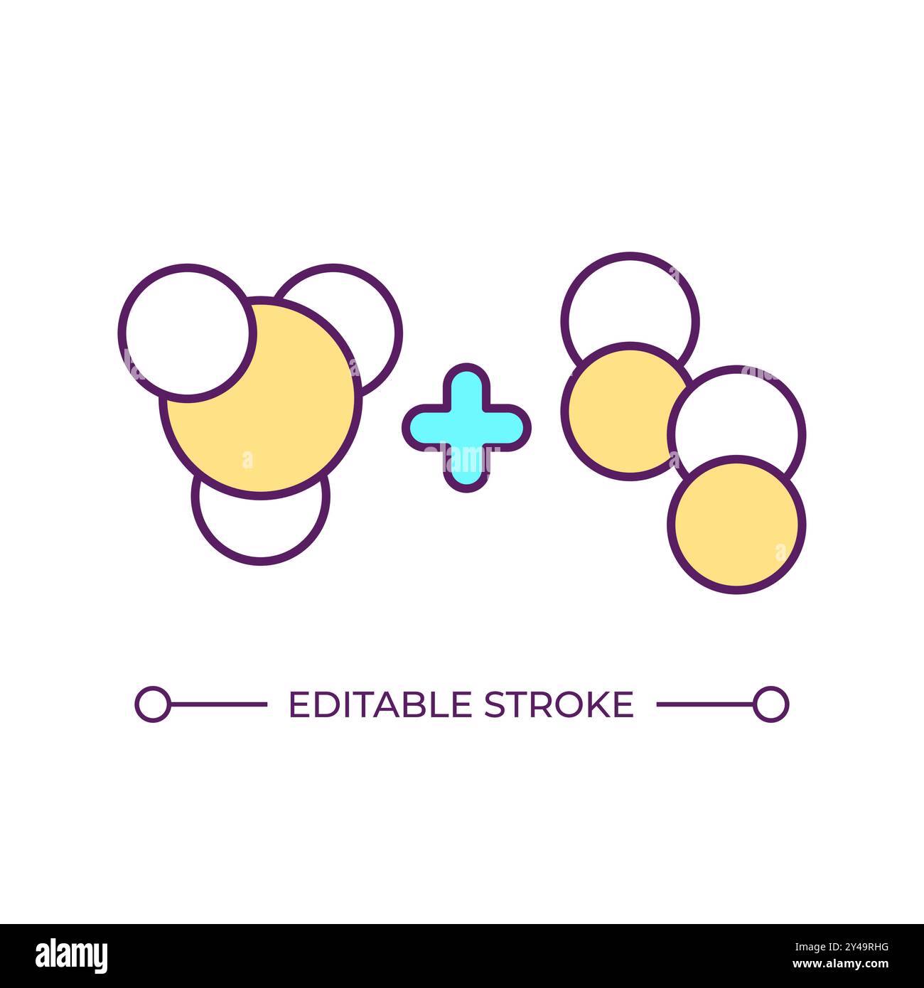 Chemical reaction RGB color icon Stock Vector Image & Art - Alamy