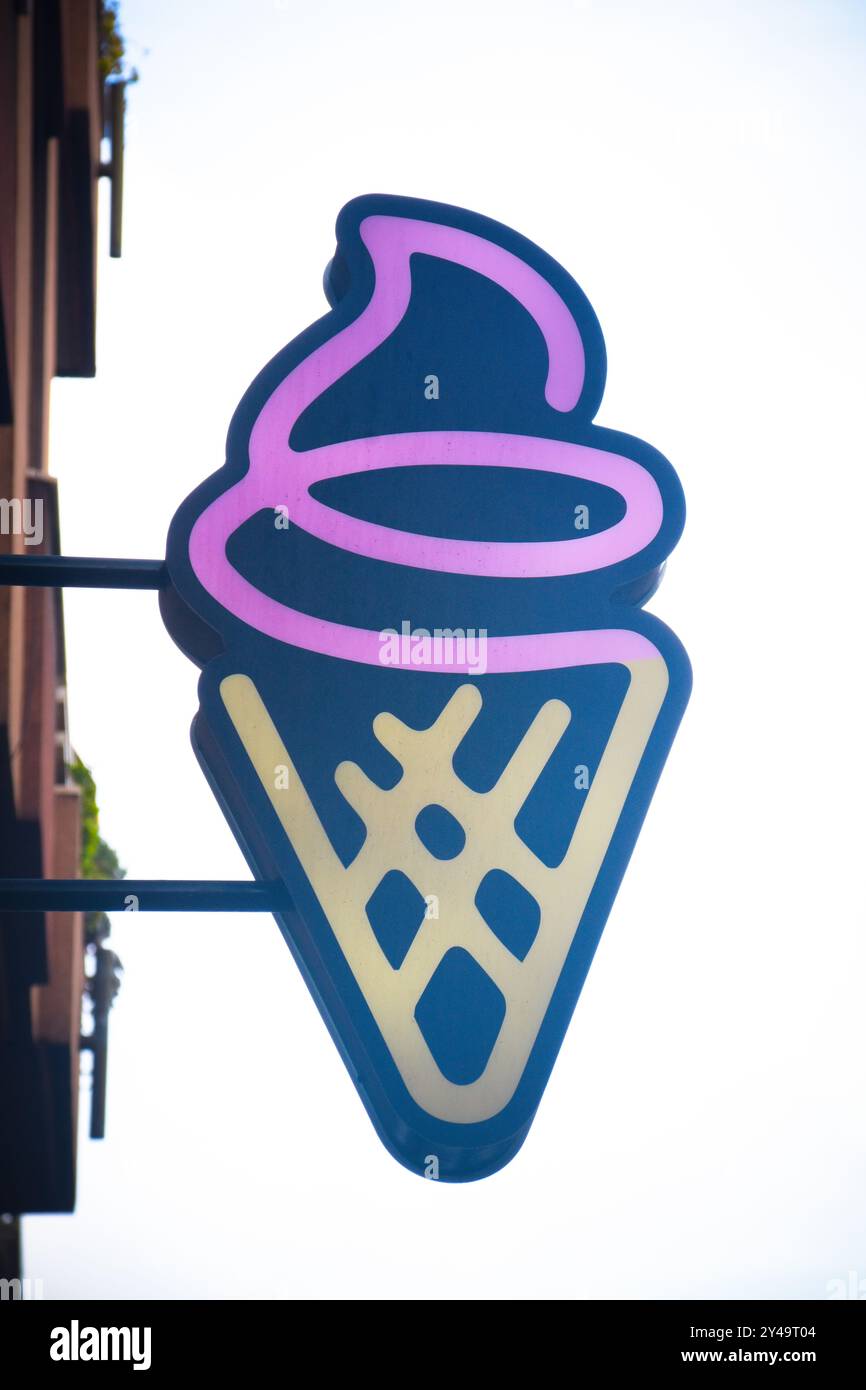 Ice cream sign Stock Photo - Alamy