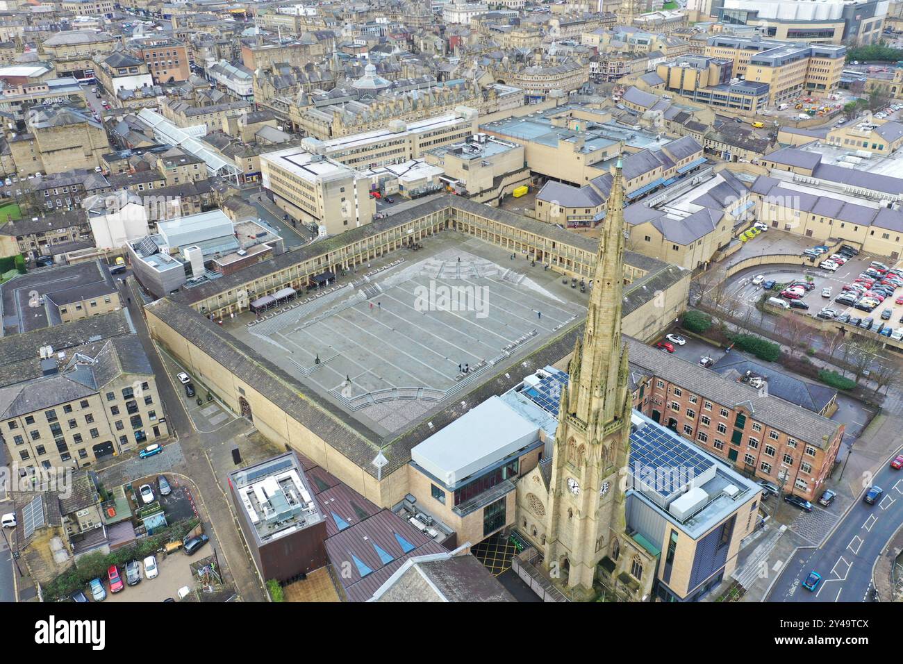 Aerial photo of the famous Piece Hall in the Blackledge area of Halifax ...