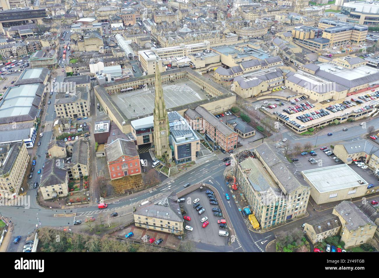 Aerial photo of the famous Piece Hall in the Blackledge area of Halifax ...