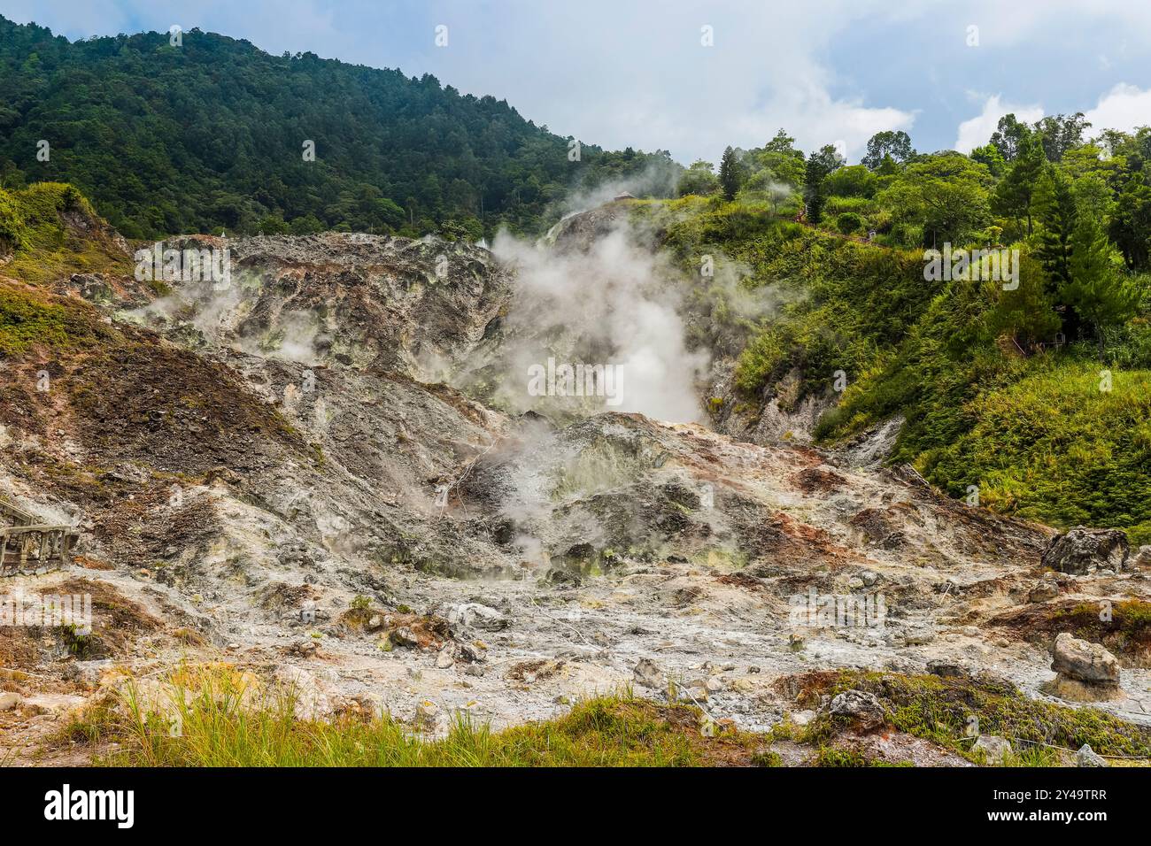 Bukit Kasih tourist park with volcanic fumarole fields, a peace tower ...