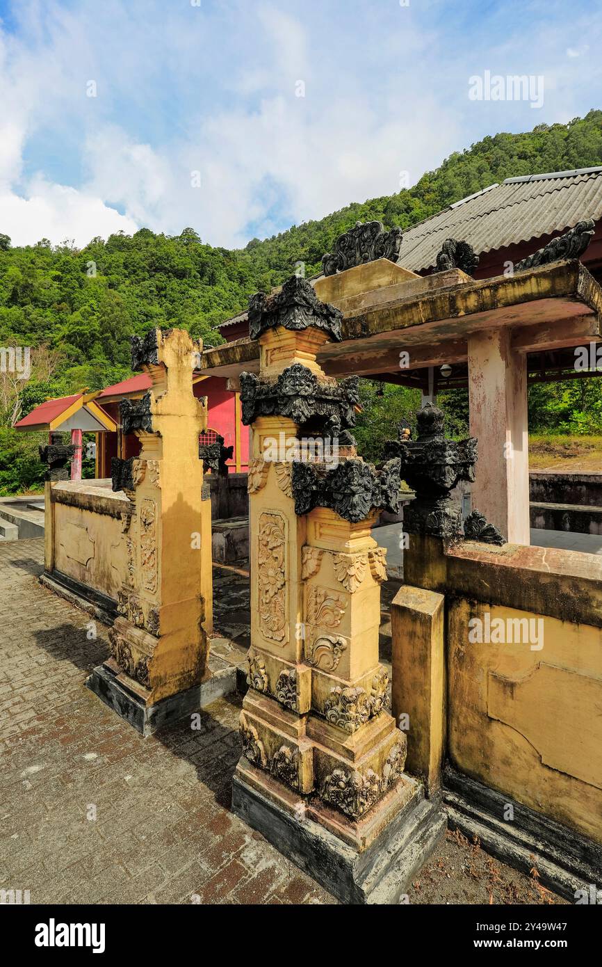 Hindu temple at this tourist park with a peace tower, worship houses of ...