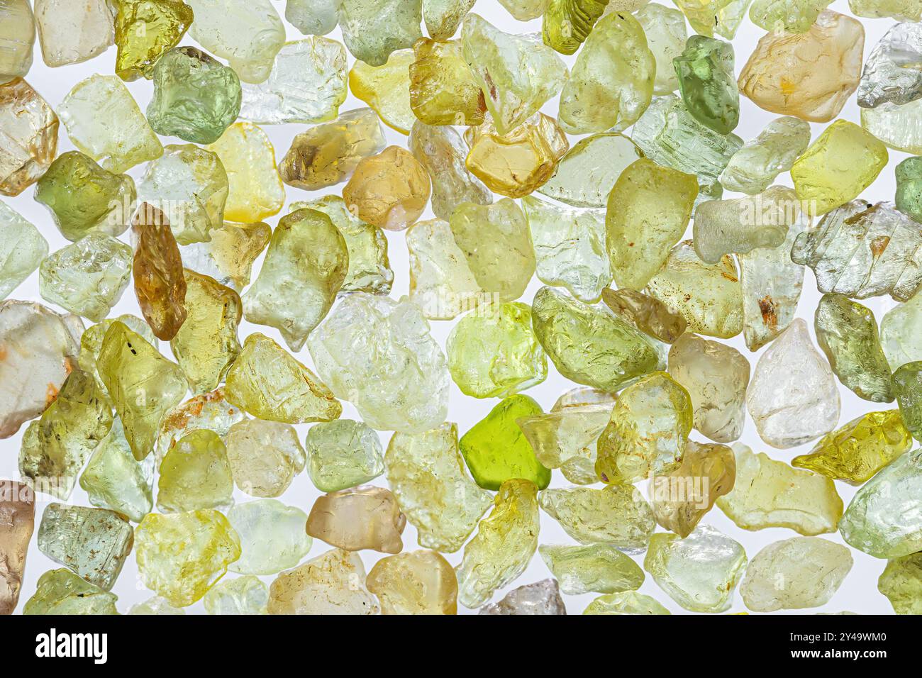 Closeup top view natural rough Chrysoberyl gemstone background Stock ...