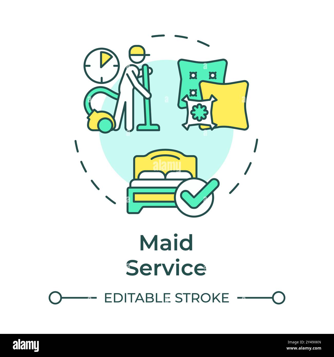 Maid service multi color concept icon Stock Vector Image & Art - Alamy
