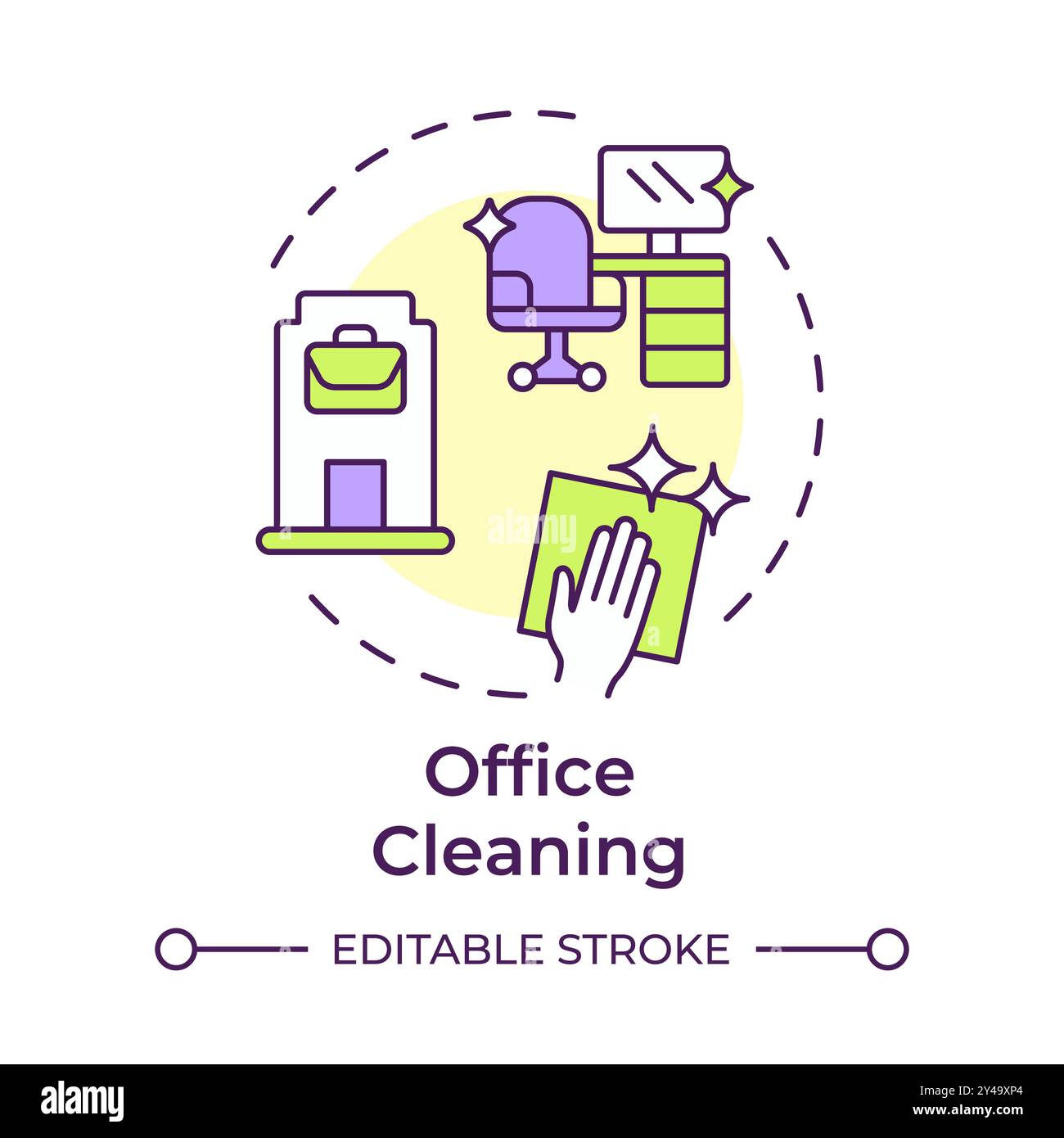 Office cleaning multi color concept icon Stock Vector Image & Art - Alamy