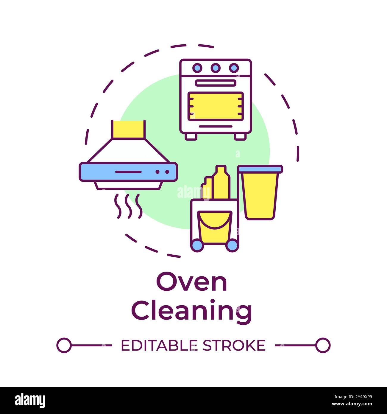 Cleaning kitchen oven illustration hi-res stock photography and images ...