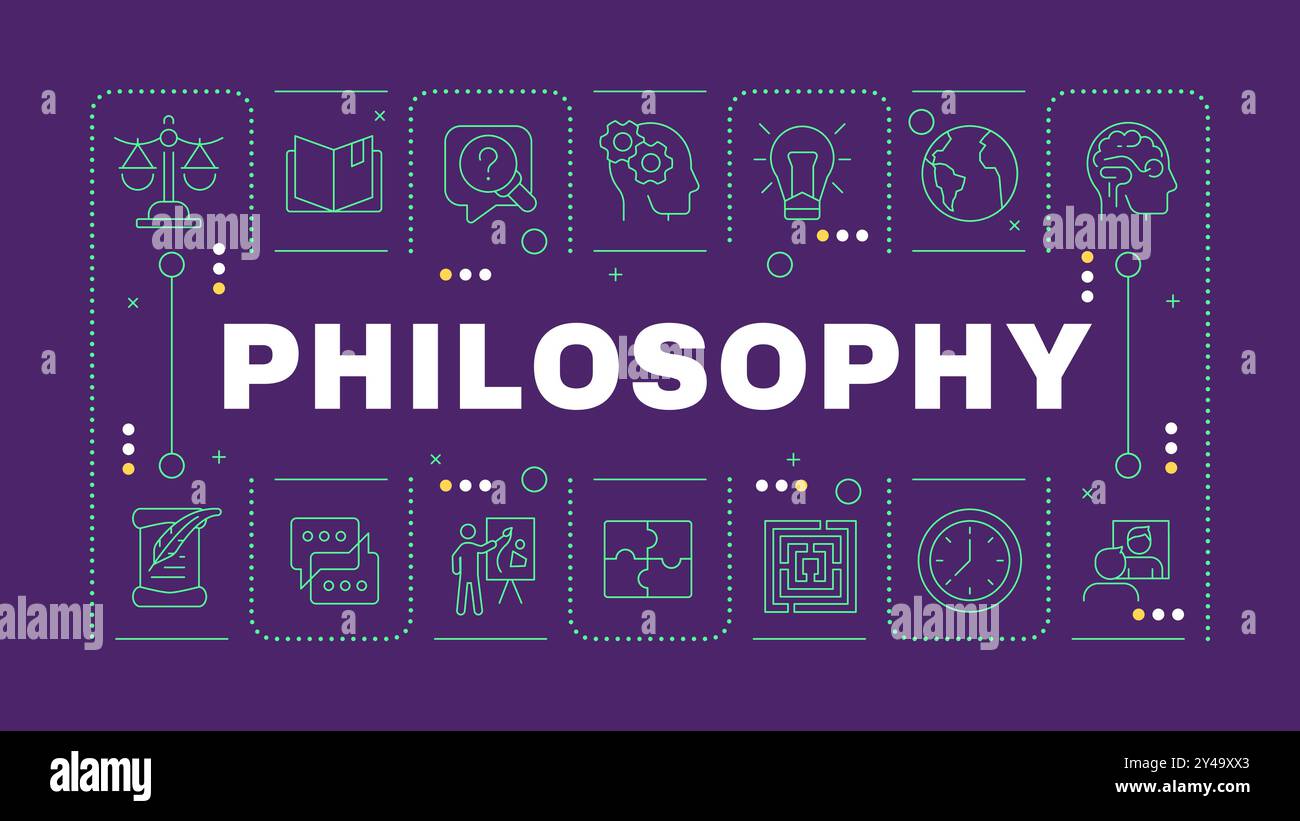 Philosophy dark purple word concept Stock Vector Image & Art - Alamy