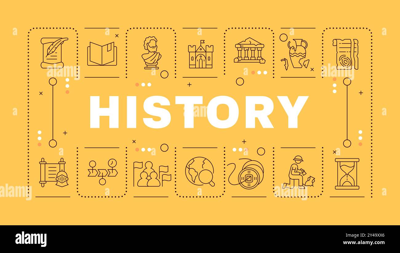 History yellow word concept Stock Vector Image & Art - Alamy
