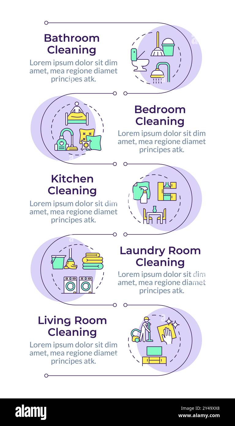 Home cleaning infographic vertical sequence Stock Vector Image & Art ...