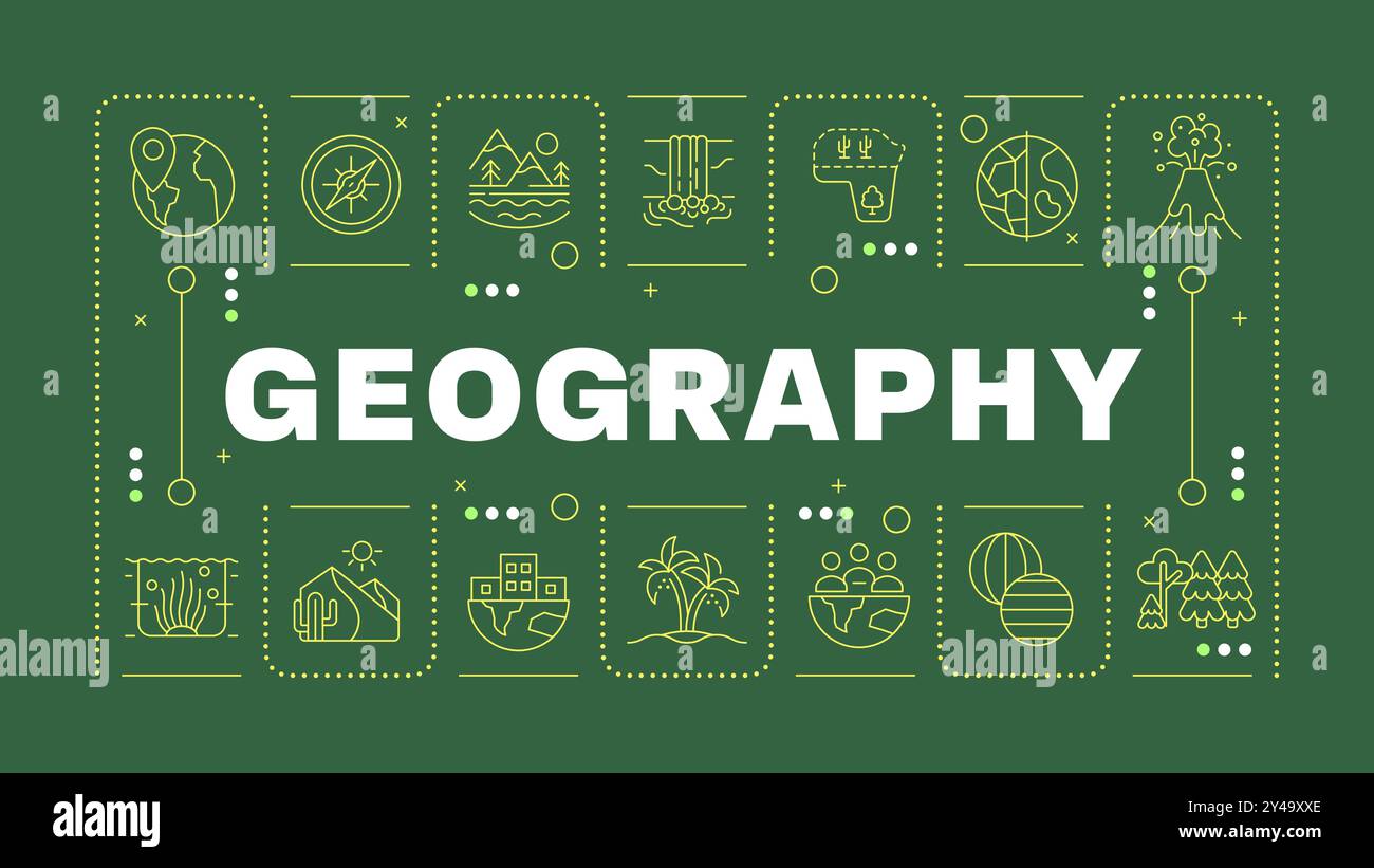 Geography green word concept Stock Vector Image & Art - Alamy