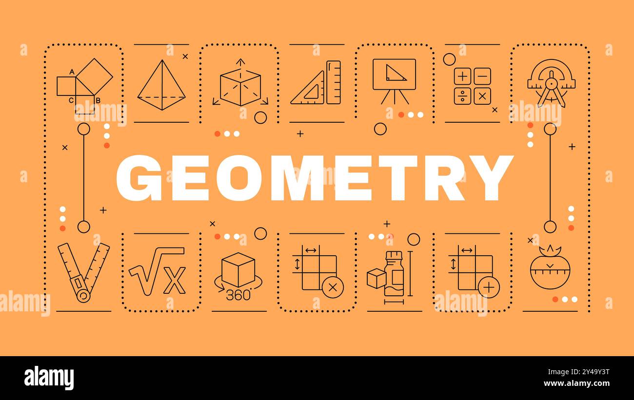 Geometry orange word concept Stock Vector Image & Art - Alamy