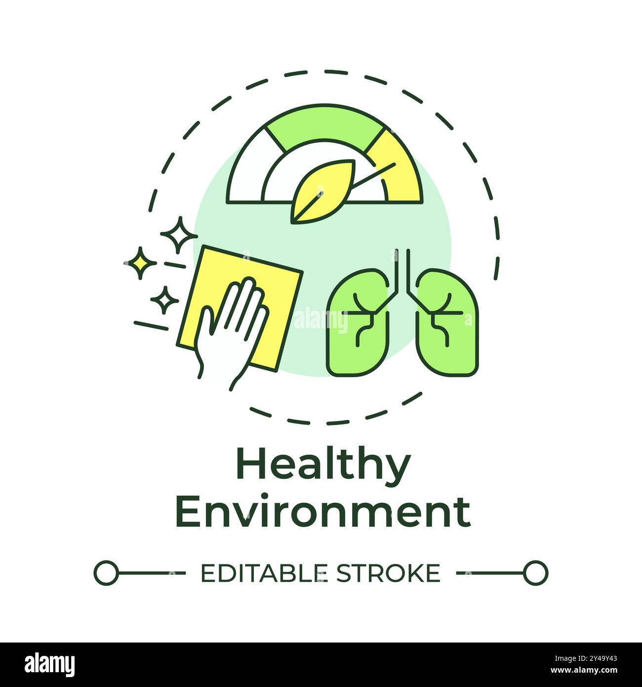 Healthy environment multi color concept icon Stock Vector Image & Art ...