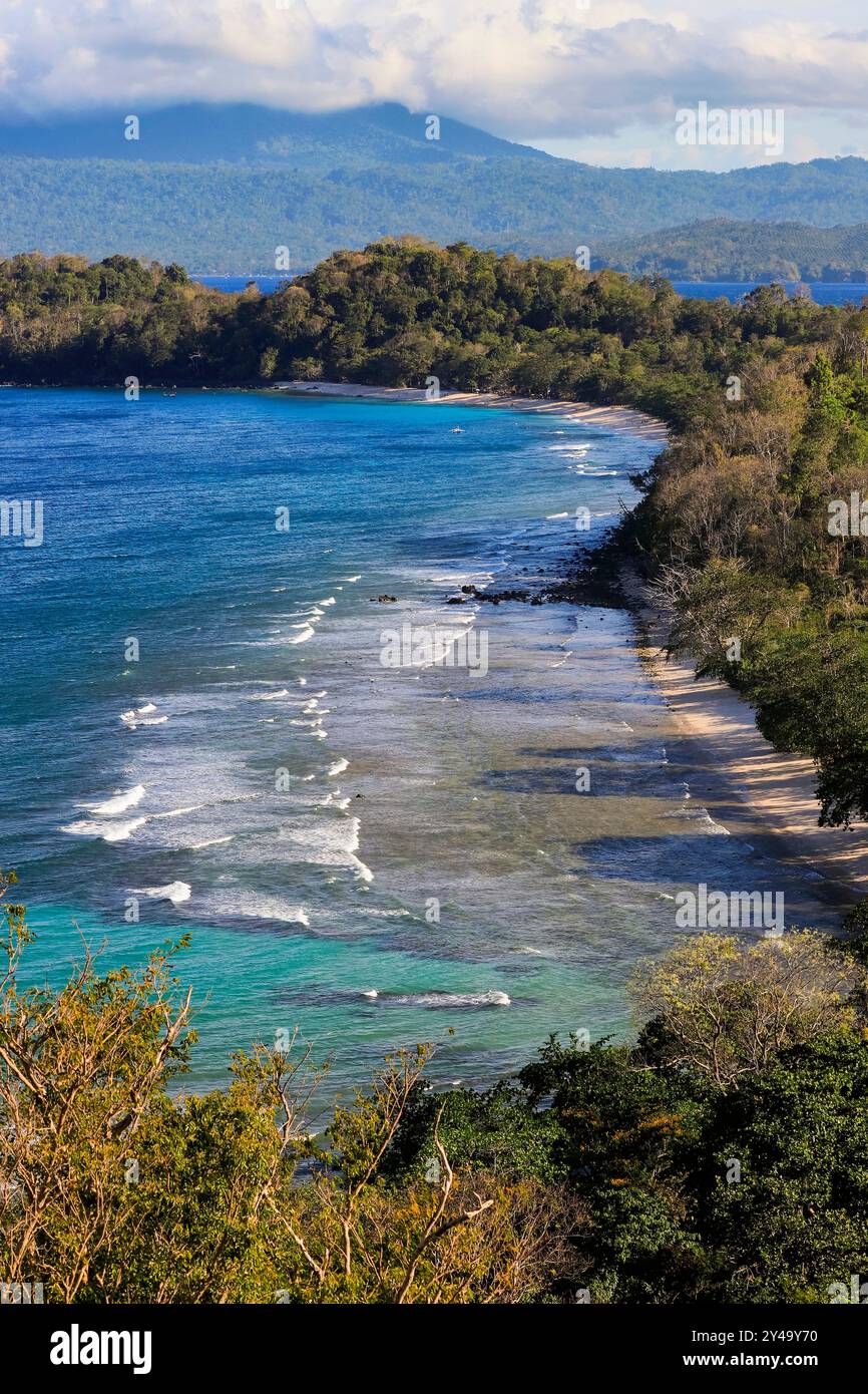 View south to Paal Beach & Tangkoko Nature Reserve beyond from Pulisan ...