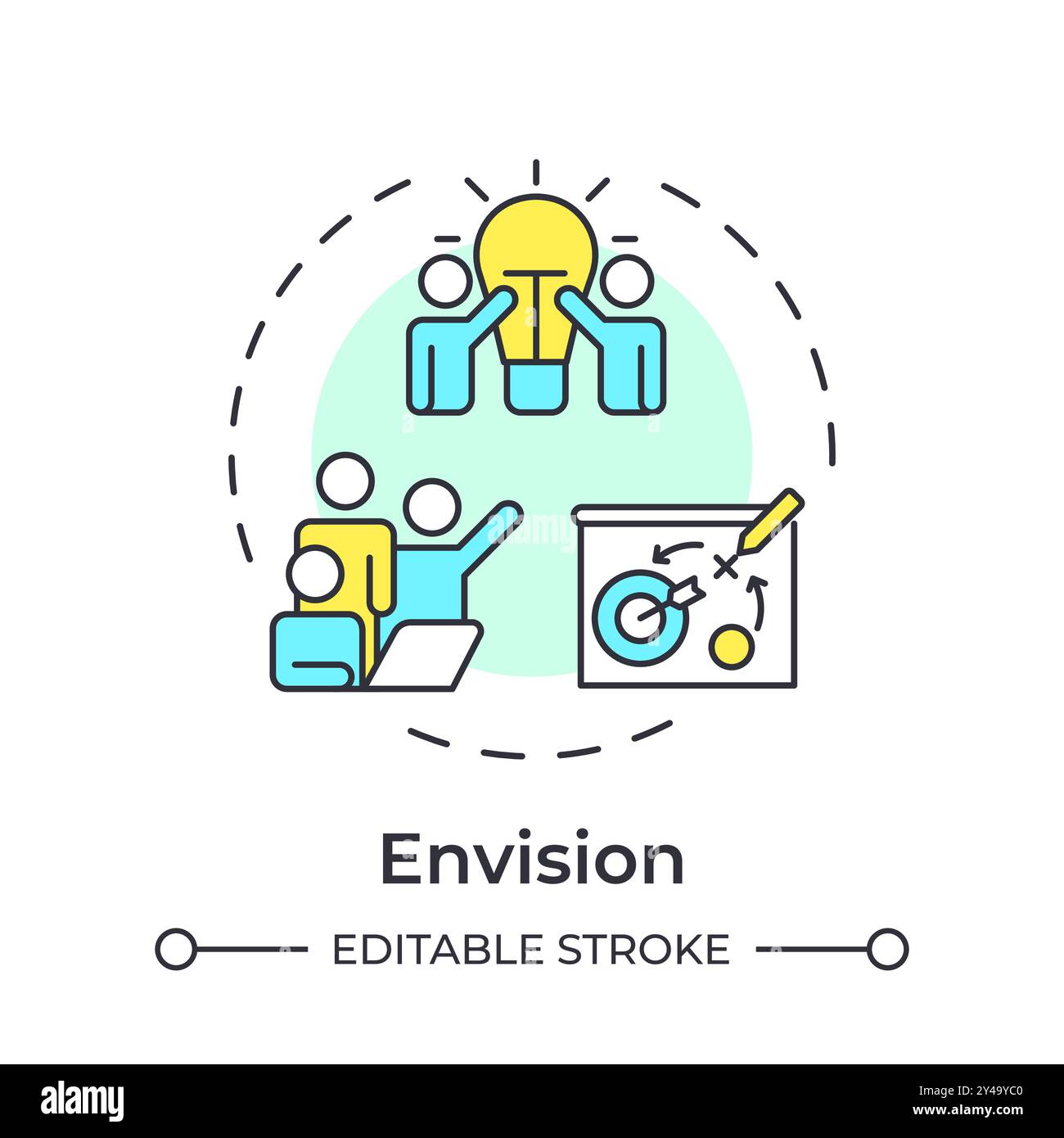 Envision multi color concept icon Stock Vector Image & Art - Alamy