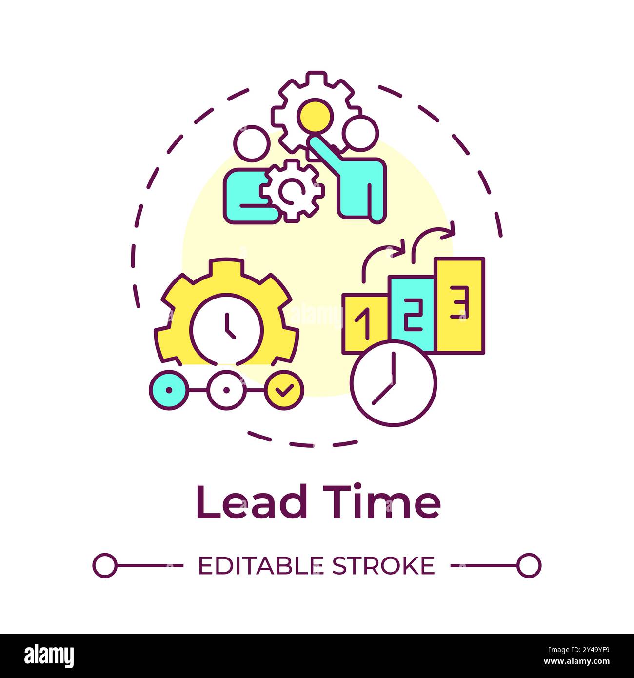 Lead time multi color concept icon Stock Vector Image & Art - Alamy
