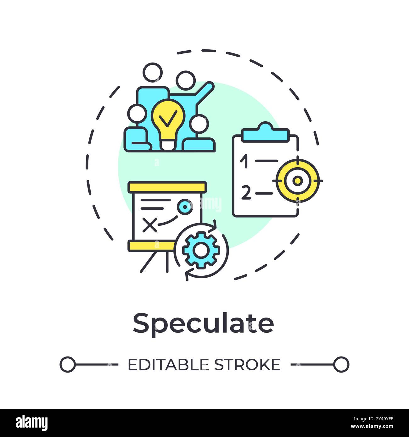Speculate multi color concept icon Stock Vector Image & Art - Alamy