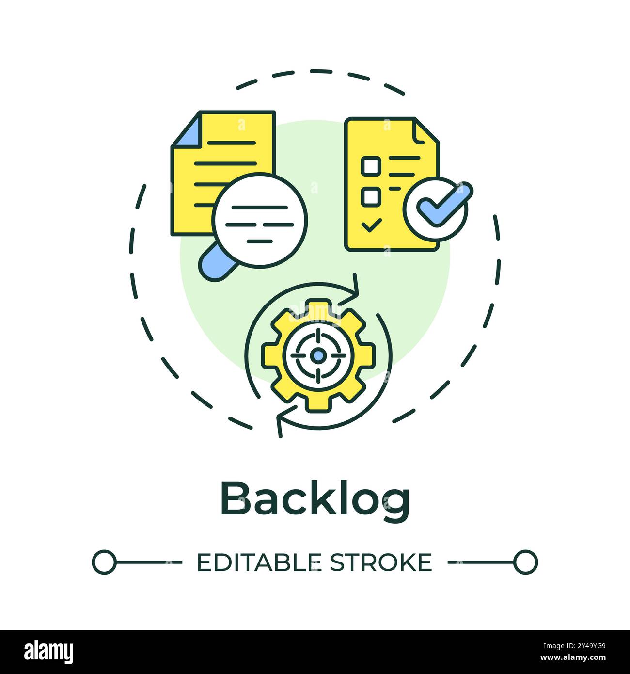 Backlog multi color concept icon Stock Vector Image & Art - Alamy