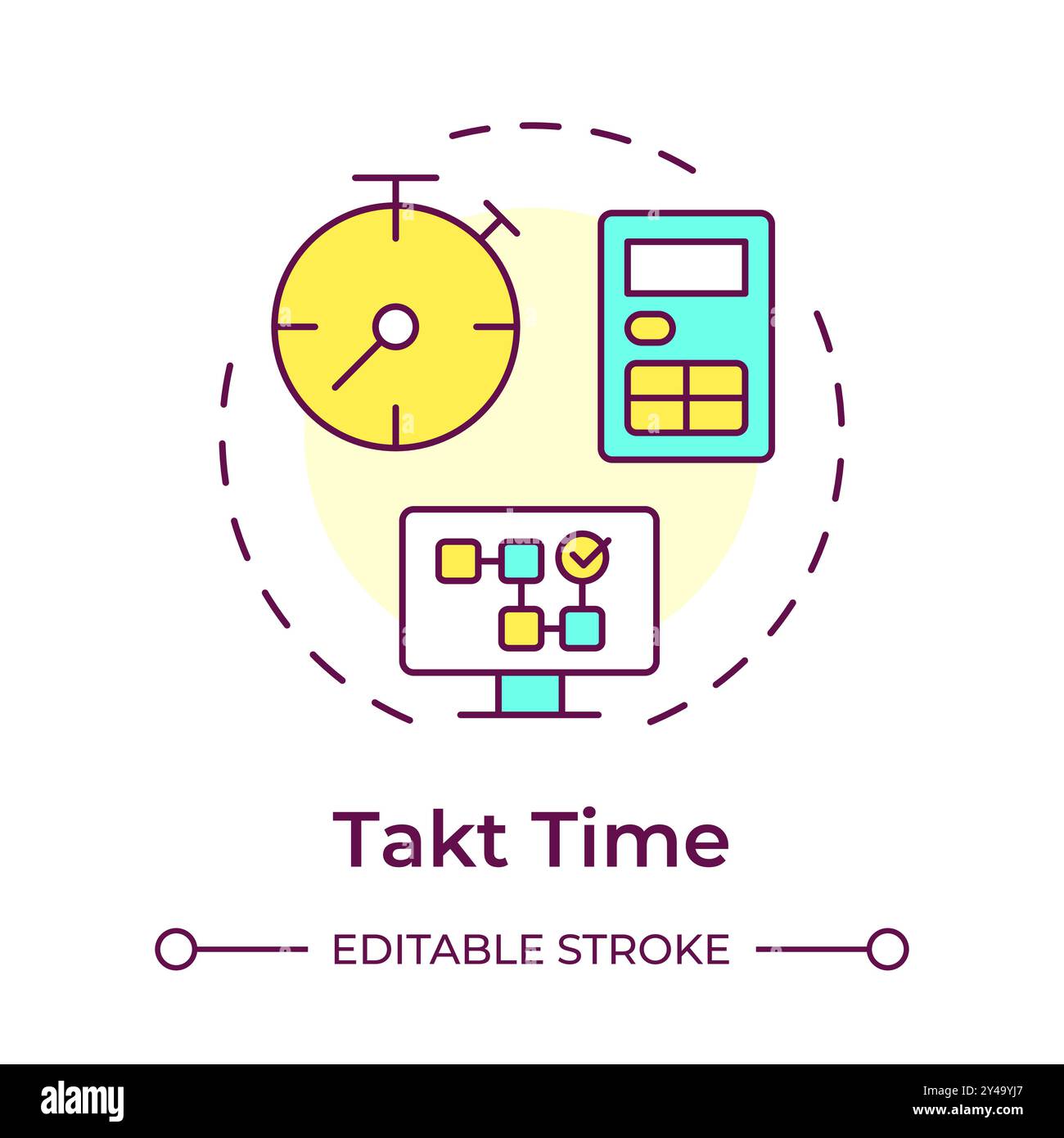 Takt time multi color concept icon Stock Vector Image & Art - Alamy