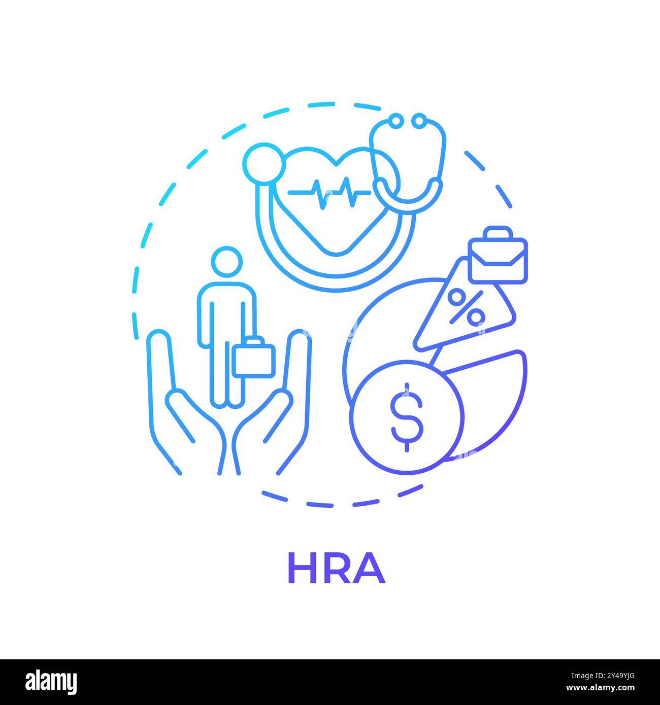 HRA blue gradient concept icon Stock Vector Image & Art - Alamy