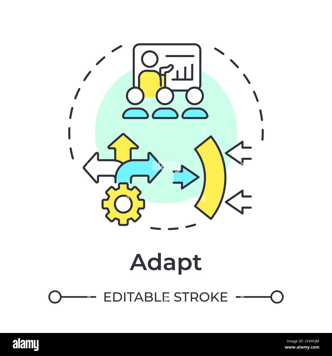 Adapt multi color concept icon Stock Vector Image & Art - Alamy